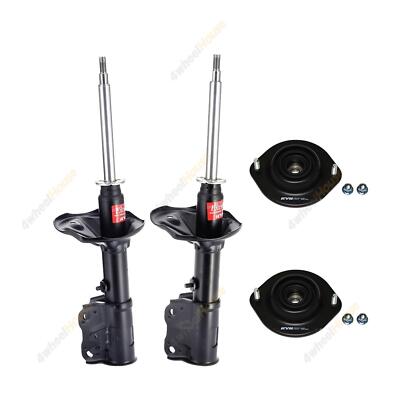 2 x KYB Shock Absorbers Strut Top Mount Kit Front 333125 333124 KSM7118 ...