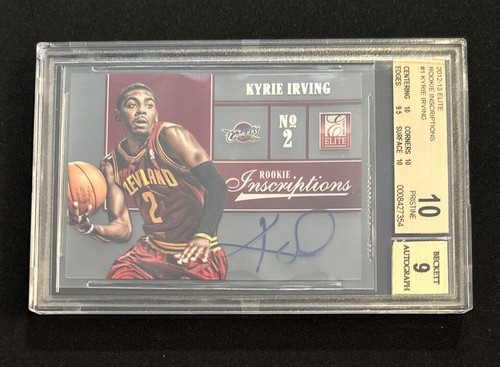 Kyrie Irving AUTO 2012 Elite Inscriptions Rookie RC BGS 10 Pristine / 9 ...