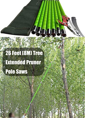 26 Feet Tree Extended Pruner Pole Saws For Tree Trimming scissor + Saw ...