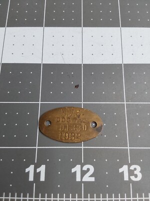 n 1932 New York State Dog Tag License #401320 | eBay