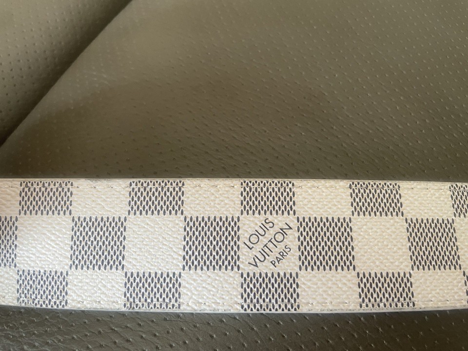 Louis Vuitton Men's Belt Leather Checkerboard Pattern 115cm Length | eBay