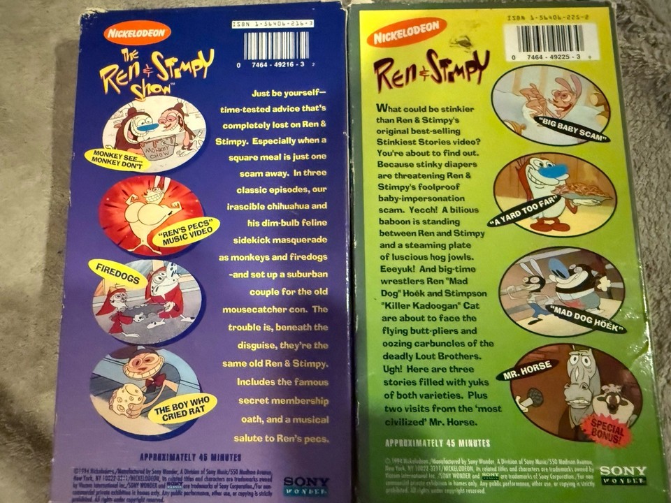 Ren & Stimpy Nickelodeon VHS In Disguise and More Stinky Stories | eBay