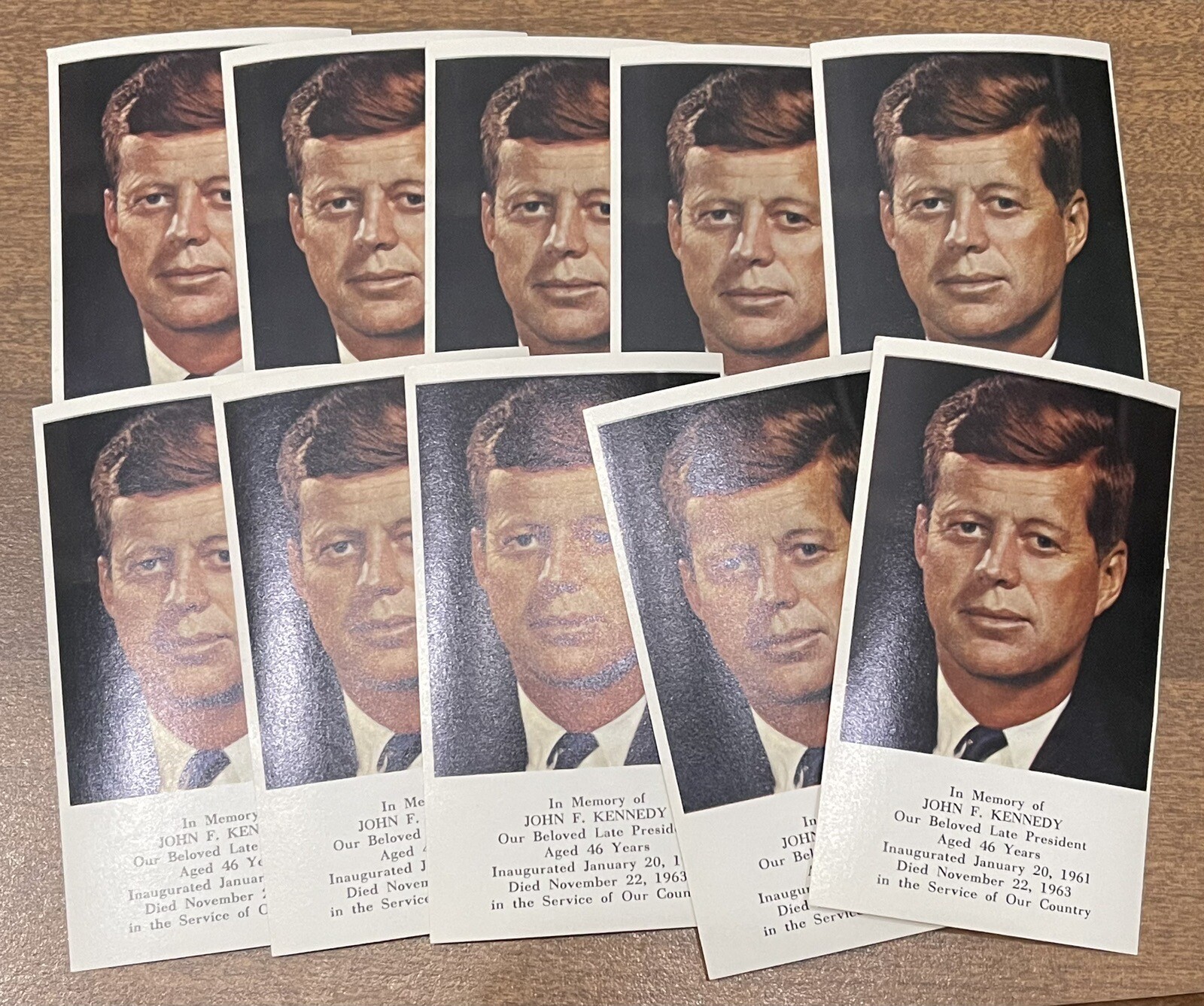 1963 President JFK Kennedy Memoriam Picture Cards In Color - Dealer Lot ...