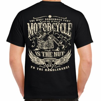 Motorcycle Nut Funny Offensive Biker Motorcycle Skull Graphic T Shirt ...