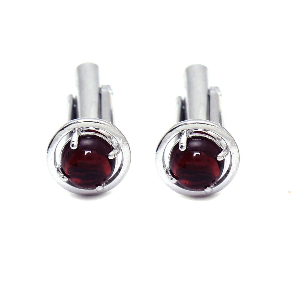 Natural Red Garnet Cuff Links, Best men Cufflinks, Red Gemstone ...