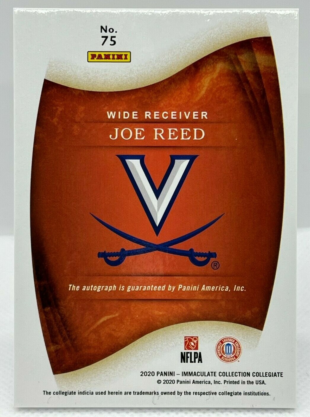 2020 Panini Immaculate Collection Collegiate - Autographs Joe Reed #75 ...