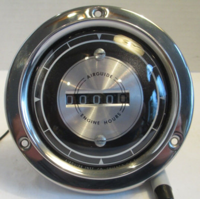Airguide Boat Hour Gauge Meter 10FI Air Guide for 3 inch speedometer ...
