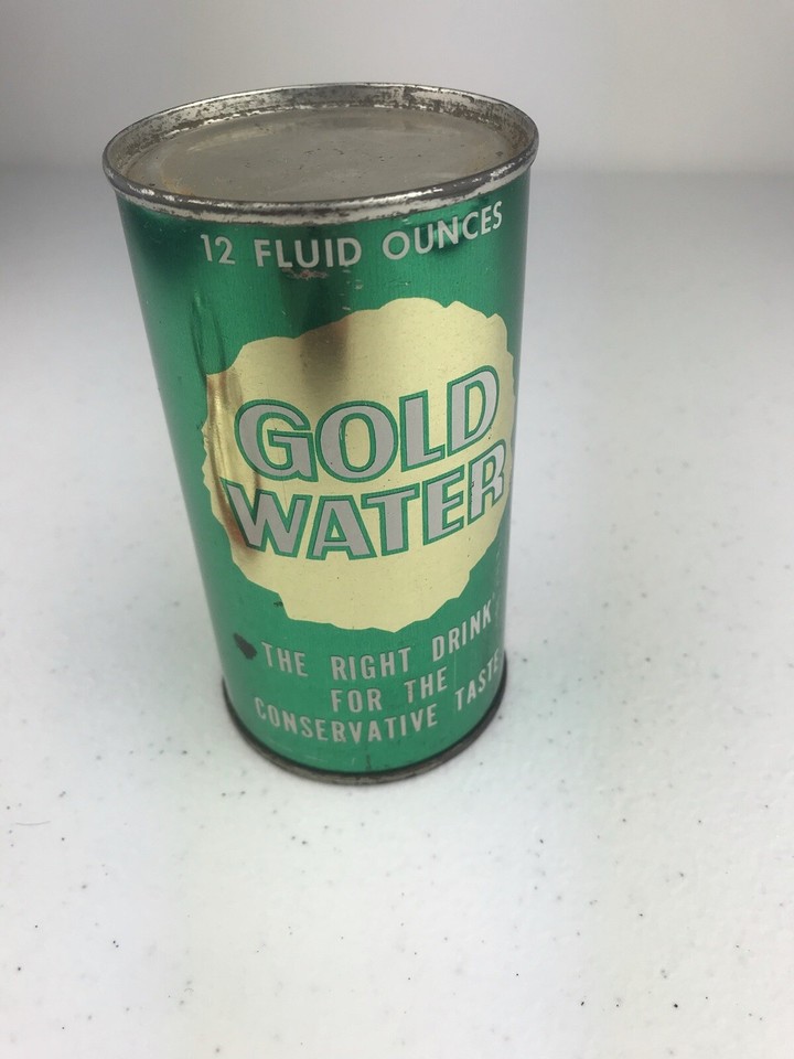 Gold Water Goldwater water soda flat top can Los Angeles CA 1960’s ...