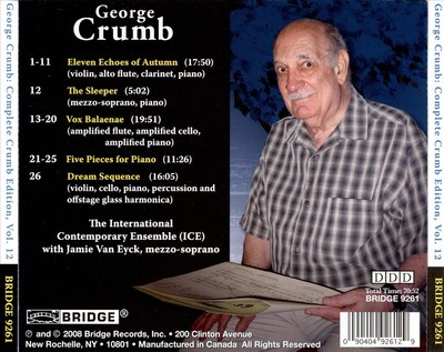 INTERNATIONAL CONTEMPORARY ENSEMBLE / JAMIE VAN EYCK GEORGE CRUMB ...