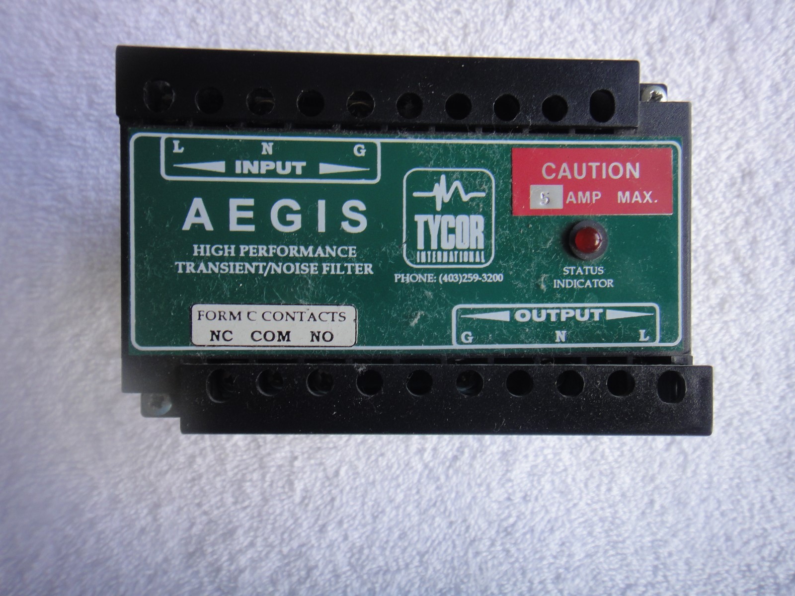 AEGIS Tycor Surge Suppressor Transient Voltage 5A AGS-120-5-XC AGS-120 ...