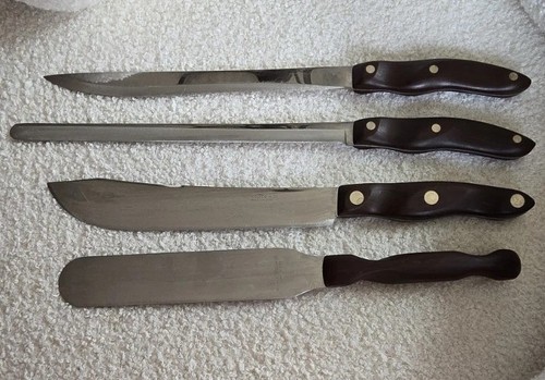 Vintage CUTCO Knives Set No 22, 23, 24 & 28- Classic Brown Handles-USA ...
