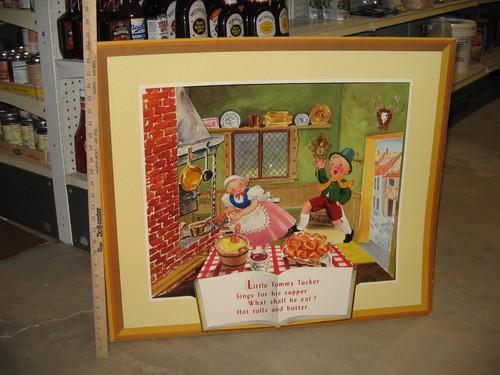 Pillsbury 1954 store display sign cartoon 3-D popup TOMMY TUCKER Mother ...