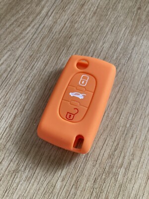 Housse coque orange cle clef Citroen C1 c2 C3 C4 c5 Picasso Ds3 Ds5 key ...