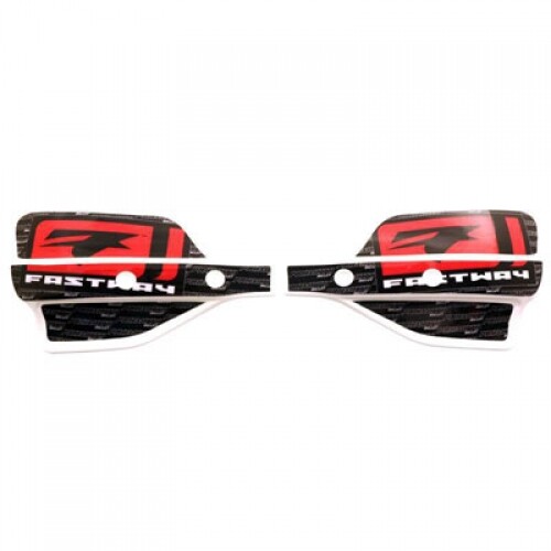 Fastway F.I.T. Version 3 Handguards with Shields 1 1/8" Bars White/Red ...