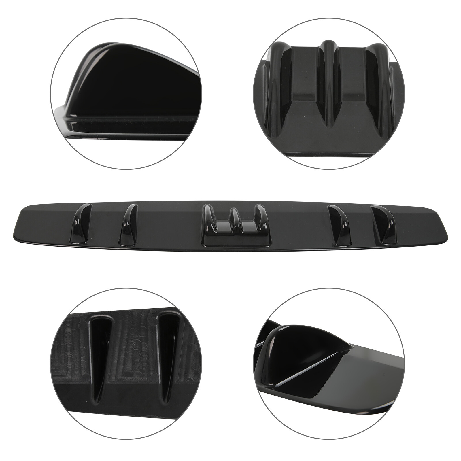 For Acura MDX Rear Lip Bumper Valance Diffuser Spoiler Glossy Black ...