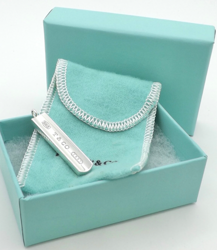 Tiffany T & Co 1837 Bar Plate Sterling Silver Ingot Charm Pendant 2001 ...