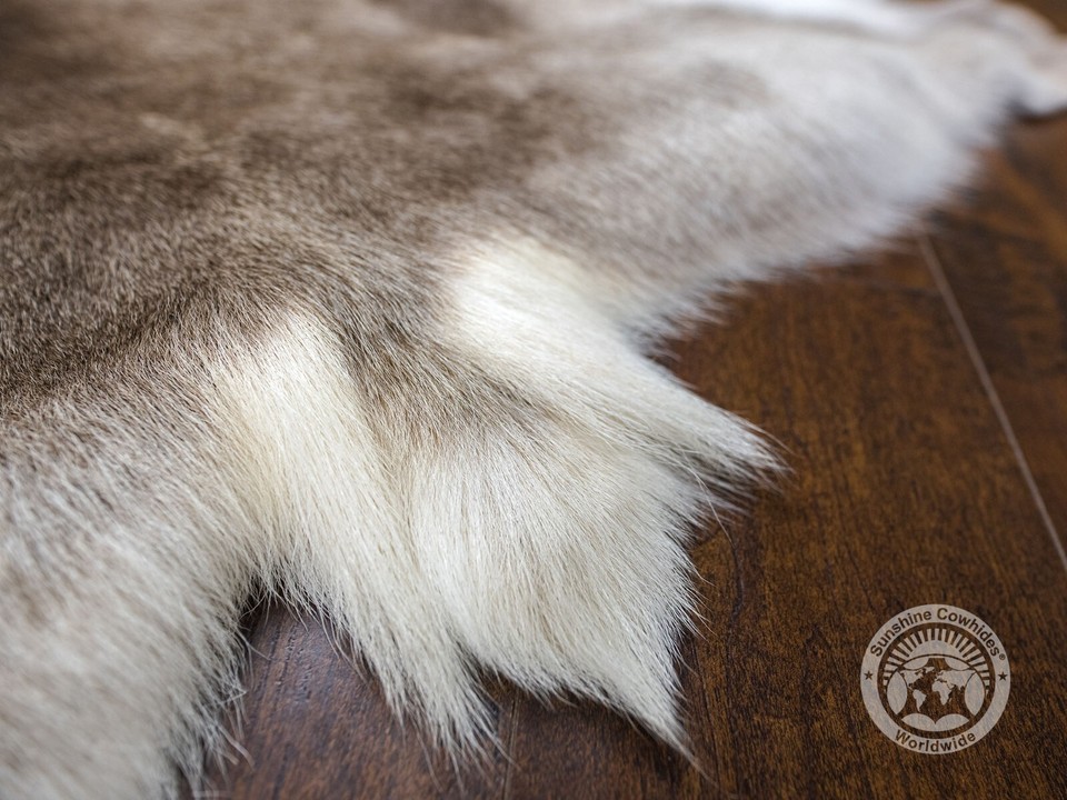 Greyish Genuine Reindeer Hide Rug - Size 3x5' | eBay