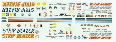 Decals by Lucas Strip Blazer 63 Chevrolet A/MP Malcolm Durham decal | eBay