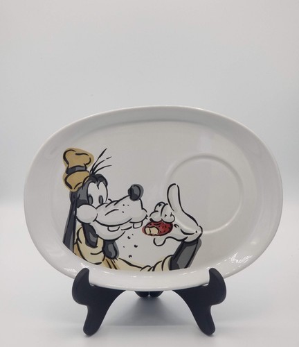 Disney Goofy Dinner Plate With Space For Drink / Soup Mug | eBay