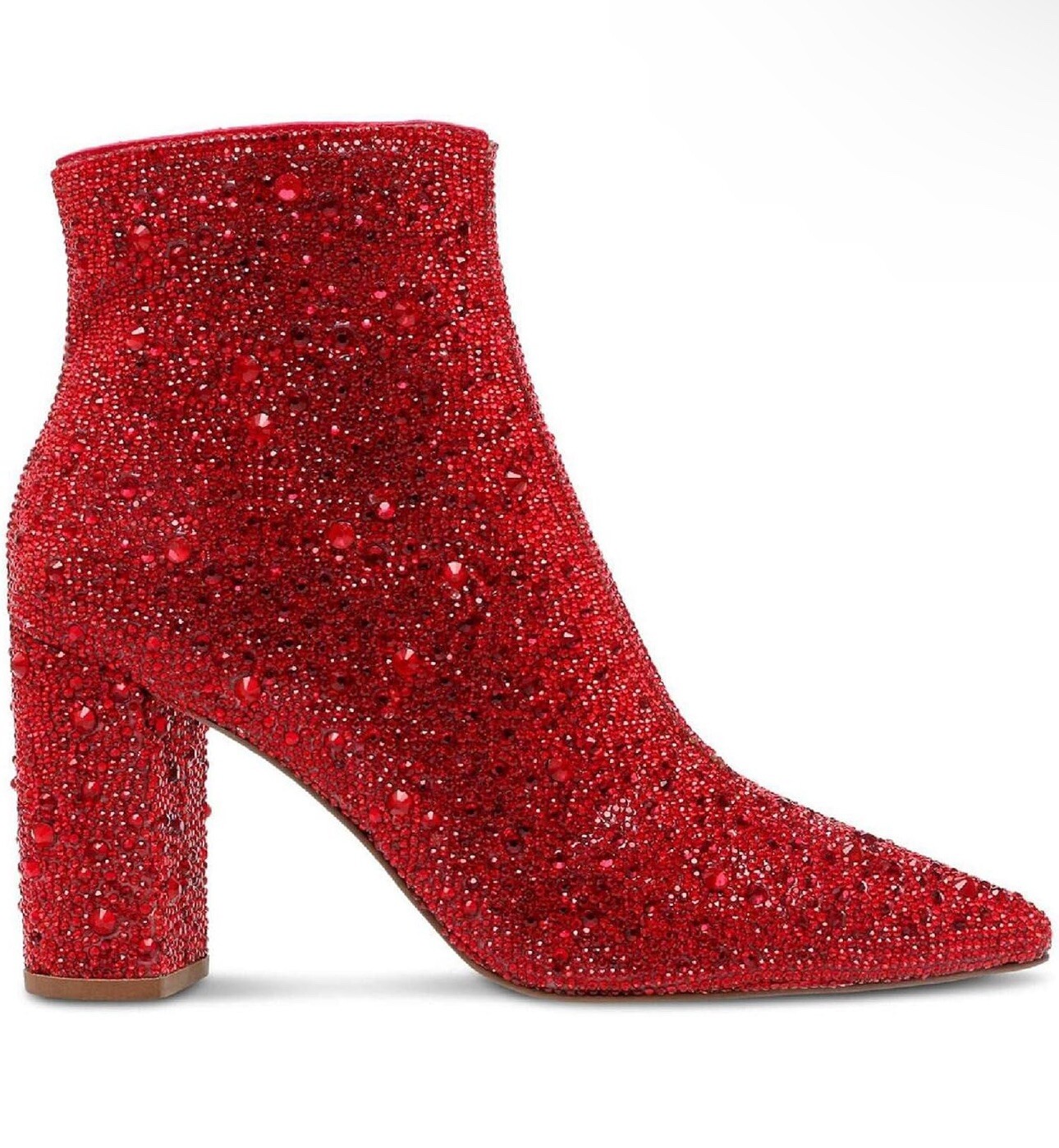 Betsey Johnson Cady Women’s Red Rhinestone Boots Sparkly Shoes 6 1/2 ...