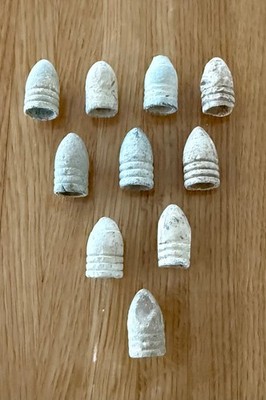 10 CIVIL WAR BULLETS CHEWED SMASHED SHOT MINI BALLS DUG EASTERN NORTH ...