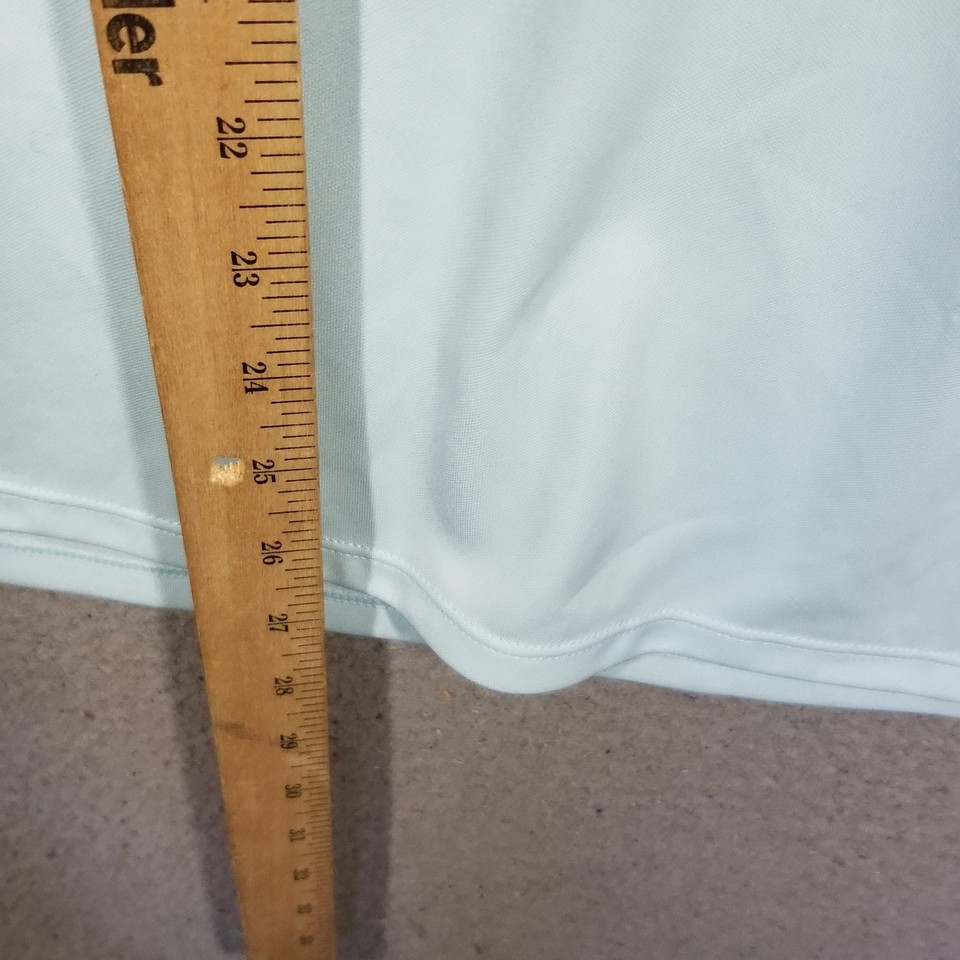 Nike Shirt Mens Medium Light Blue Black Dri Fit Long Sleeve Training ...