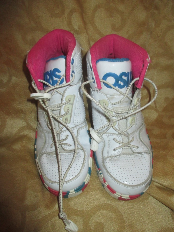 Osiris Shoes Crooklyn Skater Girl Size 3 White Blue Pink High Top ...