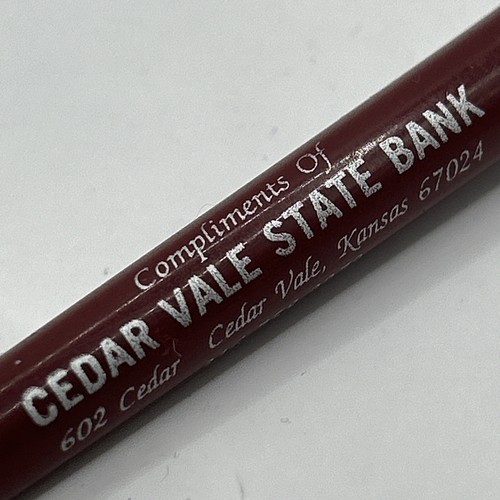 VTG Ballpoint Pen Cedar Vale State Bank Kansas | eBay