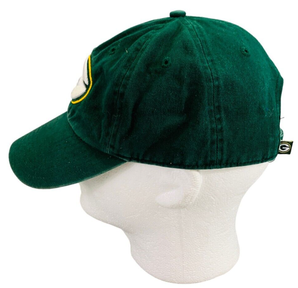 Green Bay Packers green cotton embroidered curved bill baseball cap ...