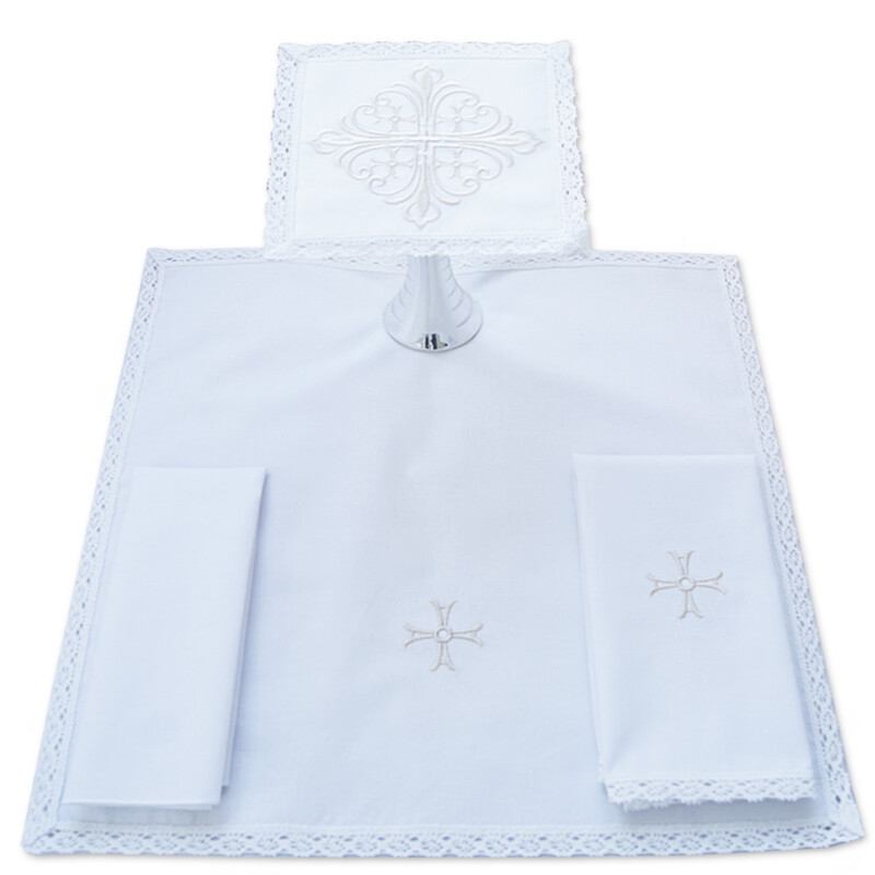 Altar Linen Pall Corporal Purificator Lavabo+embroidery 100% cotton | eBay