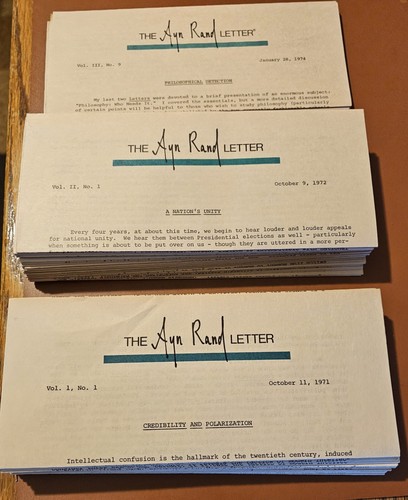 The Ayn Rand Letter original, complete years 1, 2 + | eBay