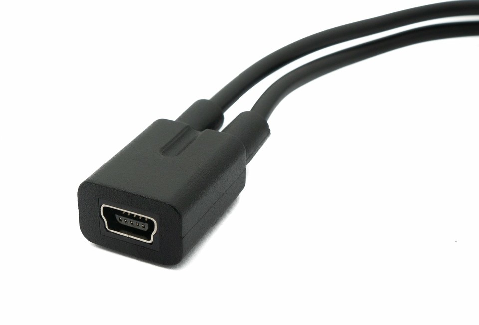 USB Cable 30cm Mini B Socket To Plug & Micro B Plug Adapter IN Black | eBay