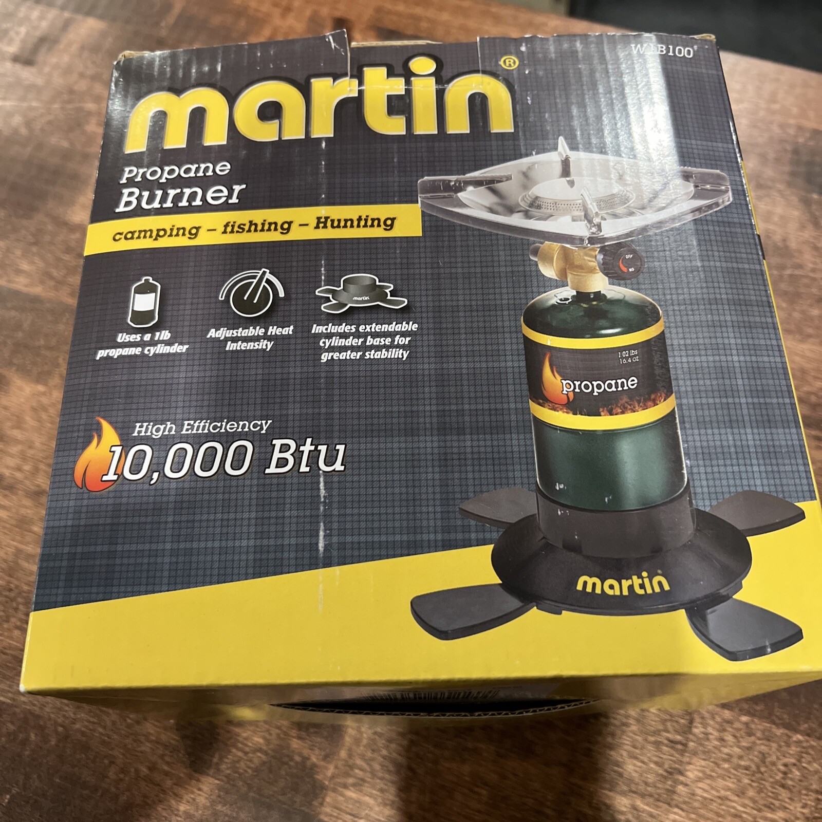 Martin Portable Outdoor Single Burner 10000 BTU Bottle Top Propane ...