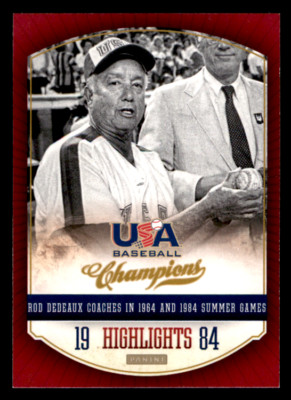 2013 Panini USA Champions Rod Dedeaux 1964 & 1984 Games Highlights #1 ...