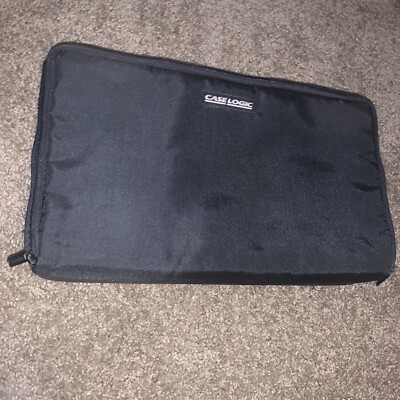 Vintage Case Logic Black Zippered Cassette Carry Storage Case - Holds ...