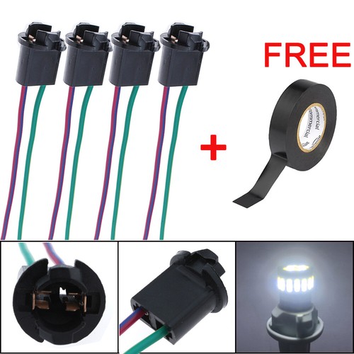 168 194 T10 W5W Dynitx Light Bulb Wire Socket Pigtail Wiring Harness ...