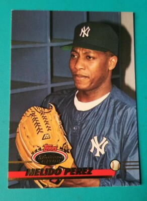 1993 Topps Stadium Club Baseball #465 Melido Perez - New York Yankees ...