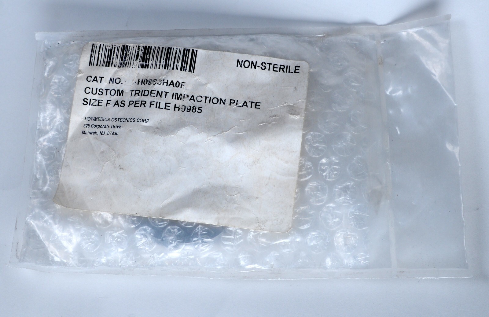 Howmedica #I-H0985HA0F Specialty Trident Impactor Plate Orthopaedic ...