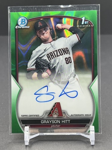2023 Bowman Draft #CDA-GH Grayson Hitt Chrome Auto Green Lava Refractor ...