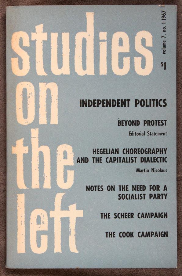 STUDIES ON THE LEFT. Vol. 7 No.1 1967 Political Radicalism Magazine | eBay
