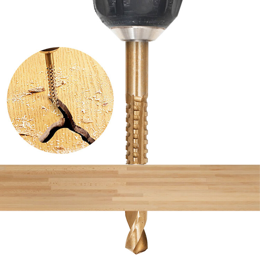 6pcs Coated High Speed Steel Spiral Grooved Step Drill Bit Set Smooth ...