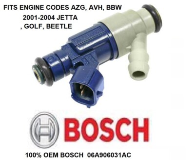 BOSCH FUEL INJECTOR NOZZLE 2001 - 2004 BEETLE, GOLF, JETTA 2.0 ...