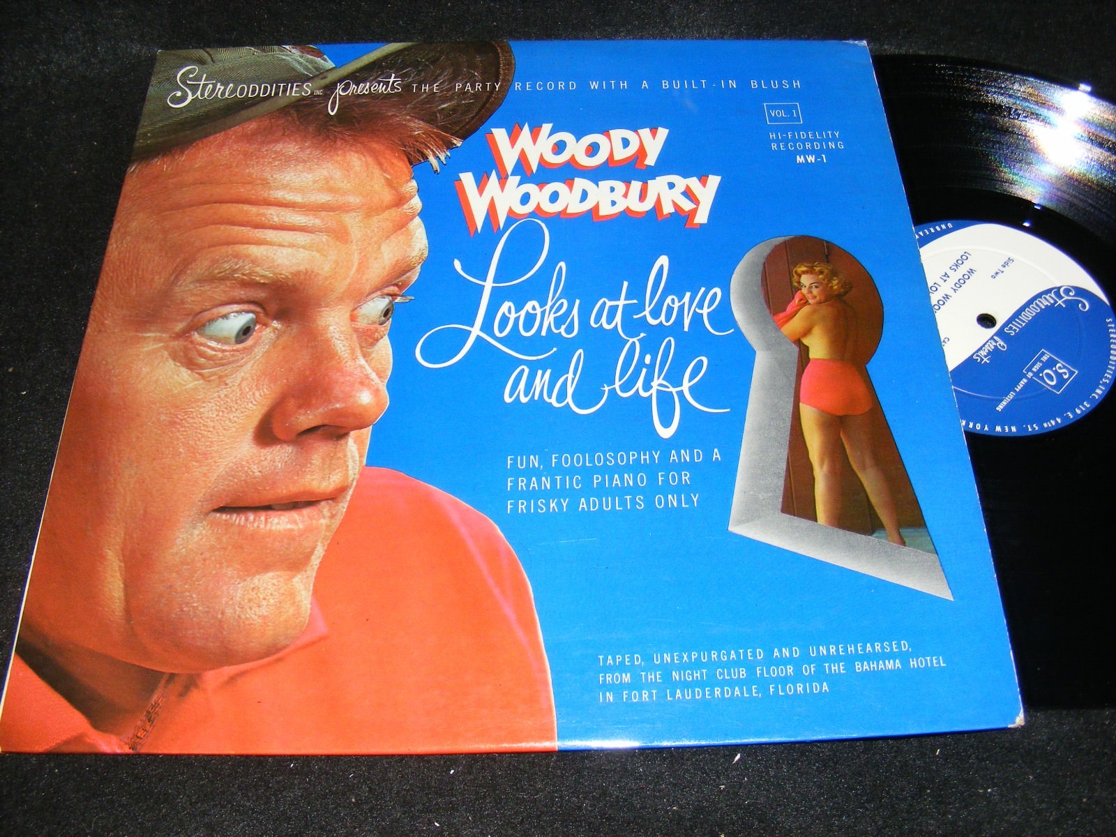 Woody Woodbury RISQUE Comedy LP VOYEUR Cheesecake Keyhole Cover LOOKS ...
