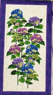 60cm Hydrangea Panel 100% Premium Quilting Cotton 110cms Wide | eBay UK