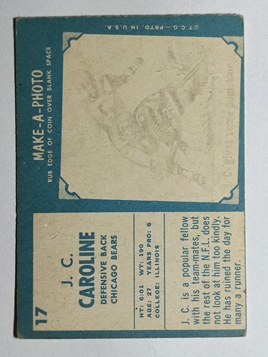 1961 Topps #17 J.C. Caroline (VGEX) | eBay