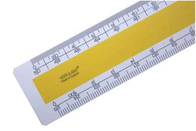 12" No.203 imperial ordnance scale ruler 1:500 1:2500 1:1250 1:10560 6 ...