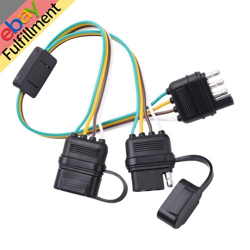 12V Trailer Y-Splitter Harness Y-Connector For Tailgate Light Bars Rear ...