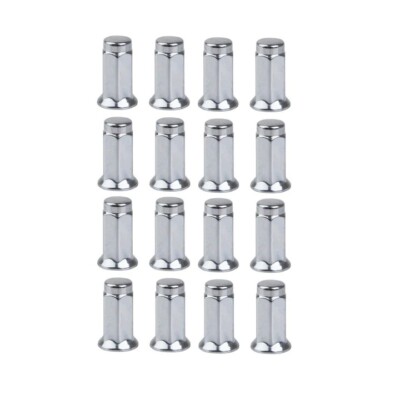 ATV UTV Flat Base Lug Nut 16 Pack 10mm x 1.25mm Thread Pitch 14mm Head ...