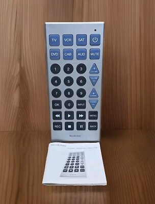 Brookstone Super Sized TV Remote Control W Instruction Book Glow in ...