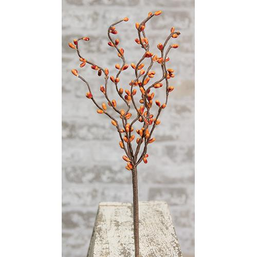 NEW Primitive Pip Berry Picks Stems MUSTARD 3pcs Rusty Orange 12" Fall ...